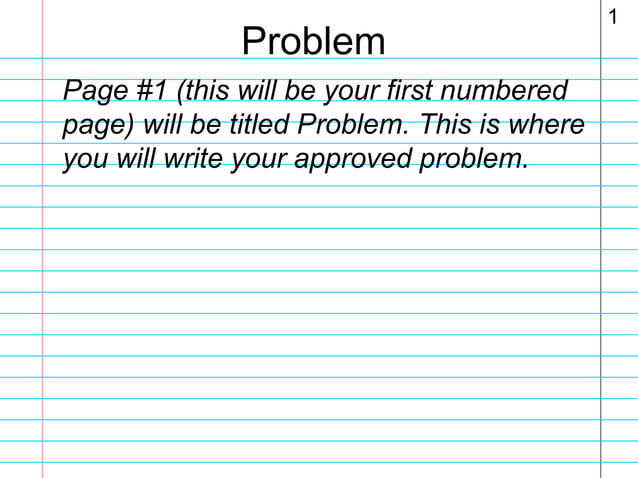 Science fair example notebook | PPTX