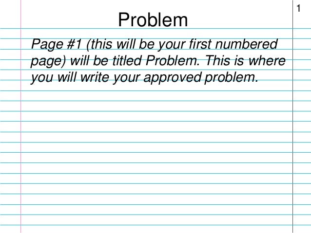 Science fair example notebook