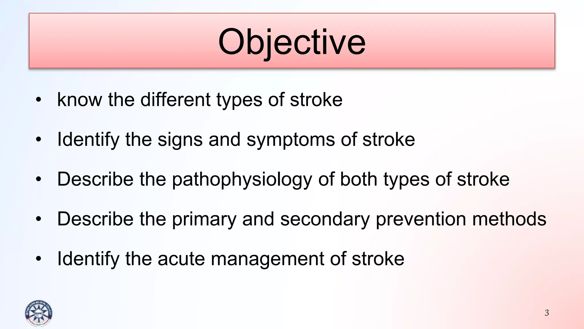 Management of stroke | PPTX