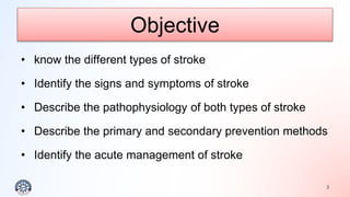 Management of stroke | PPTX