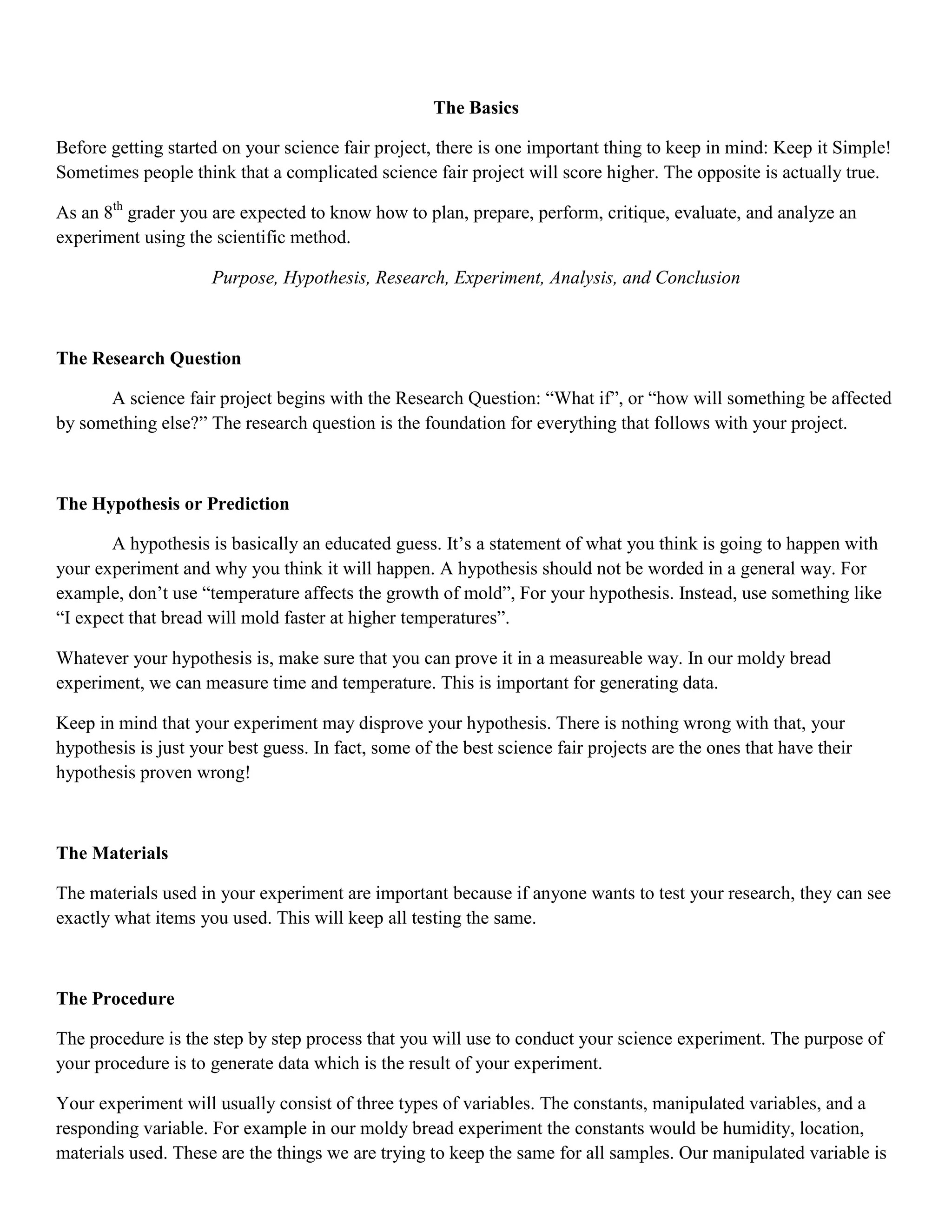 Science fair handbook (autosaved) | DOCX | Educational Assessment ...