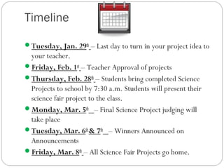 Science fair informational meeting for parents ppt | PPT