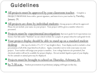 Science fair informational meeting for parents ppt | PPT