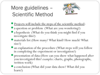 Science fair informational meeting for parents ppt | PPT