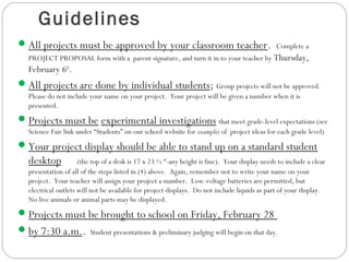 Science fair informational ppt 2014 | PPT