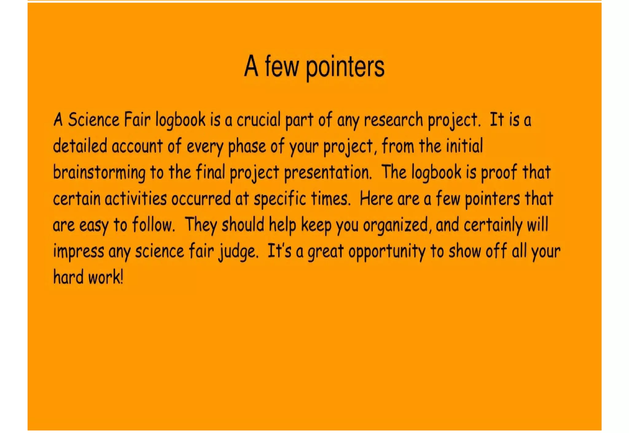 Science Fair Logbook Set-Up Instructions | PDF