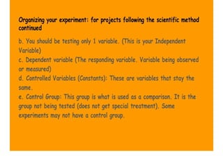Science Fair Logbook Set-Up Instructions | PDF