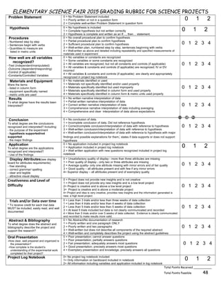 Science fair packet | DOC