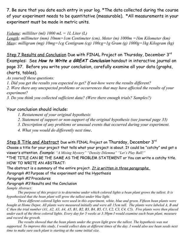 Science fair packet | PDF