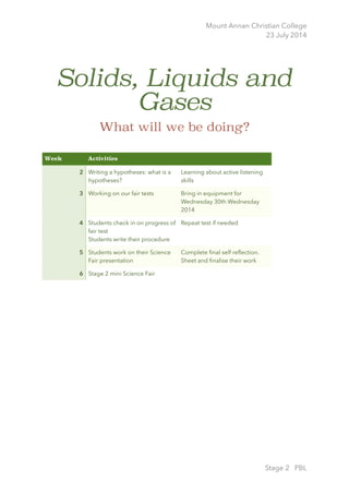 Science fair pbl | PDF