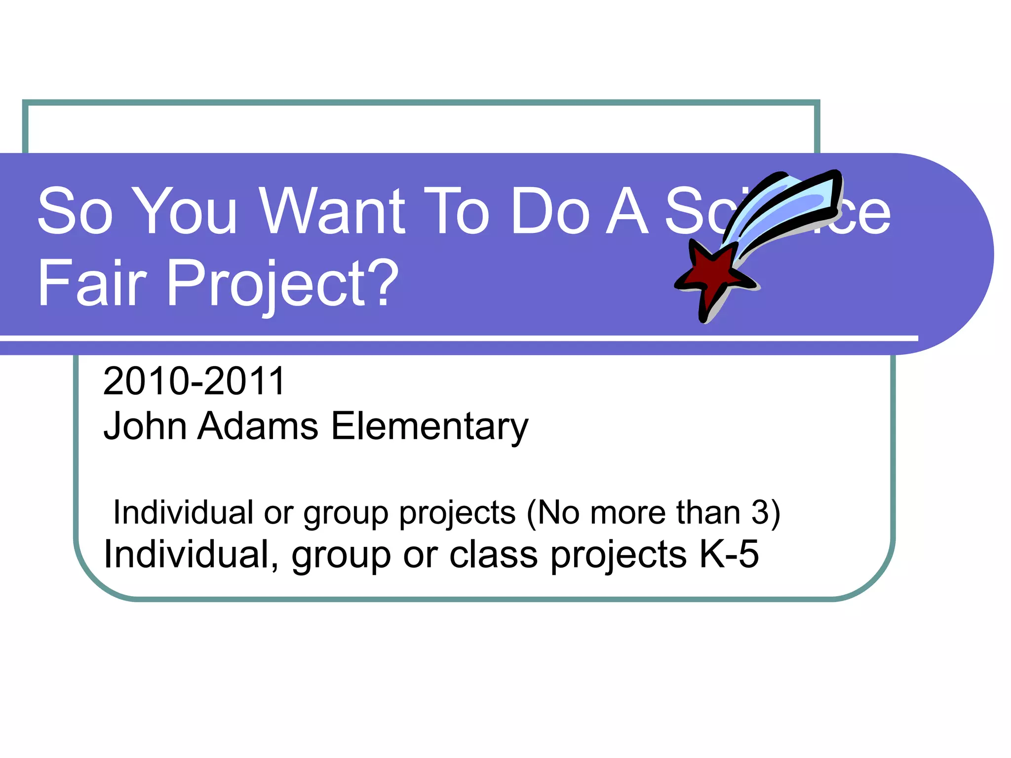 Science Fair Power Point | PPT
