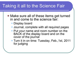 Science Fair Power Point | PPT