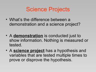 Creating a Science Fair Project | PPT