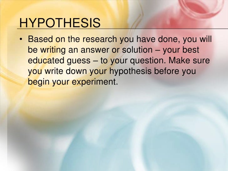 Science Fair Project