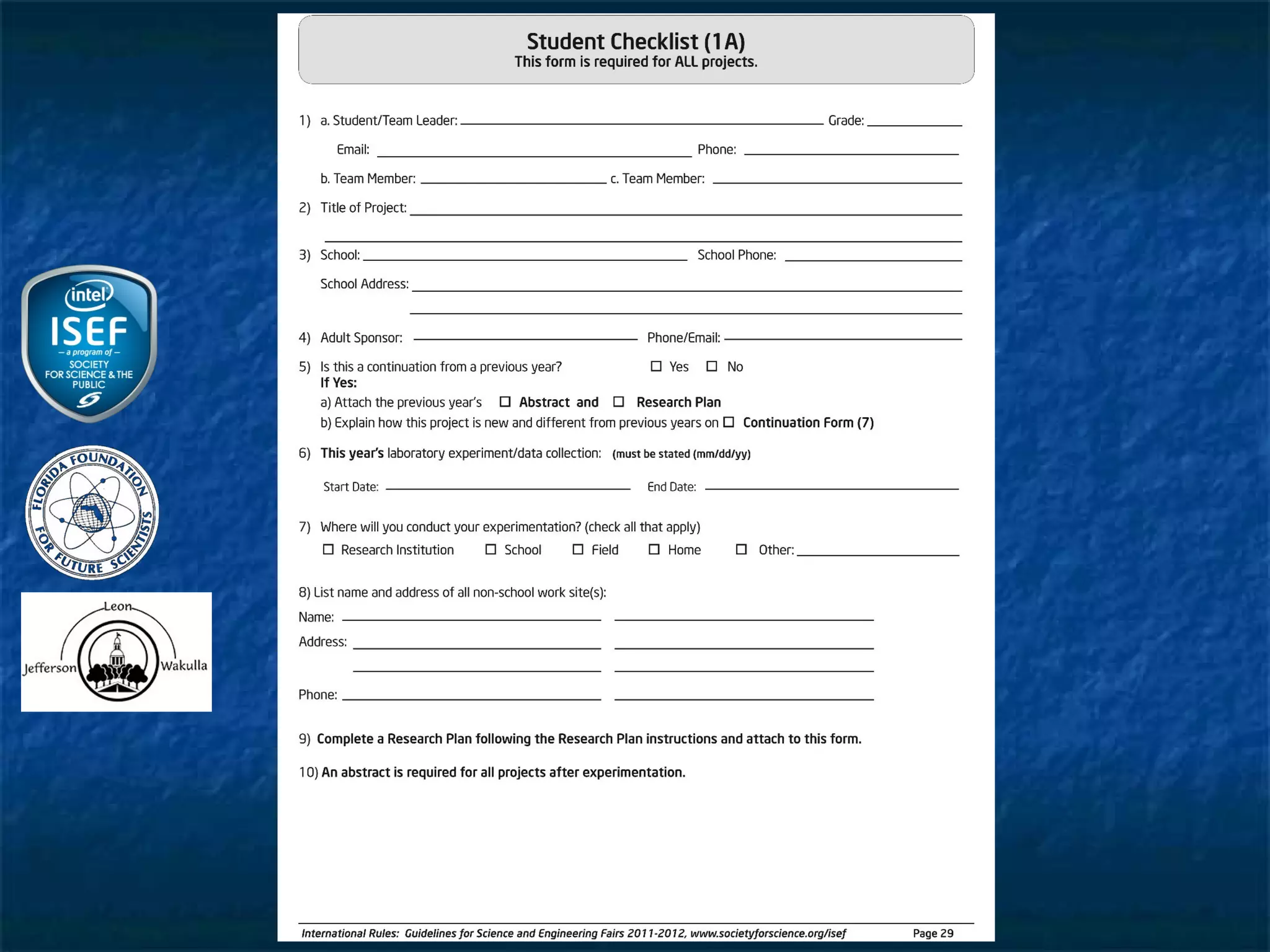 Science fair rules and guidelines power point. | PPT