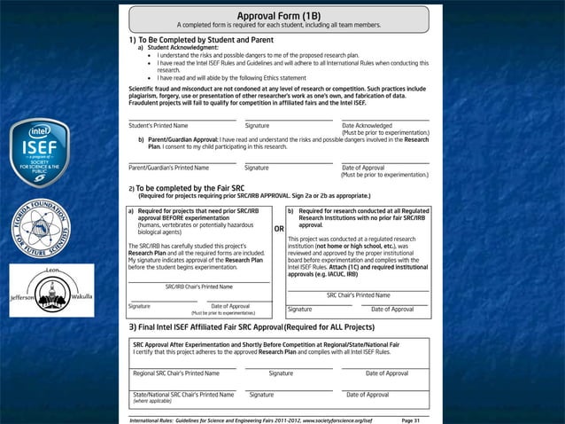 Science fair rules and guidelines power point. | PPT