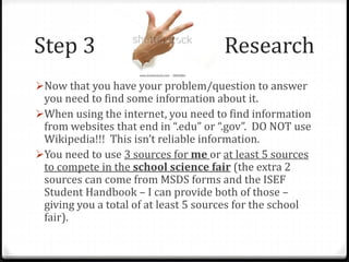 Science fair steps | PPTX