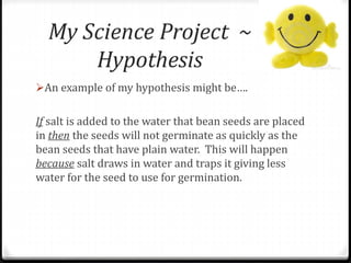 Hypothesis Examples For Science Fair