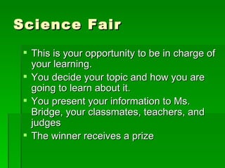 Science fair tips | PPT