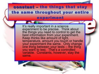 Science Fair Vocabulary | PPT