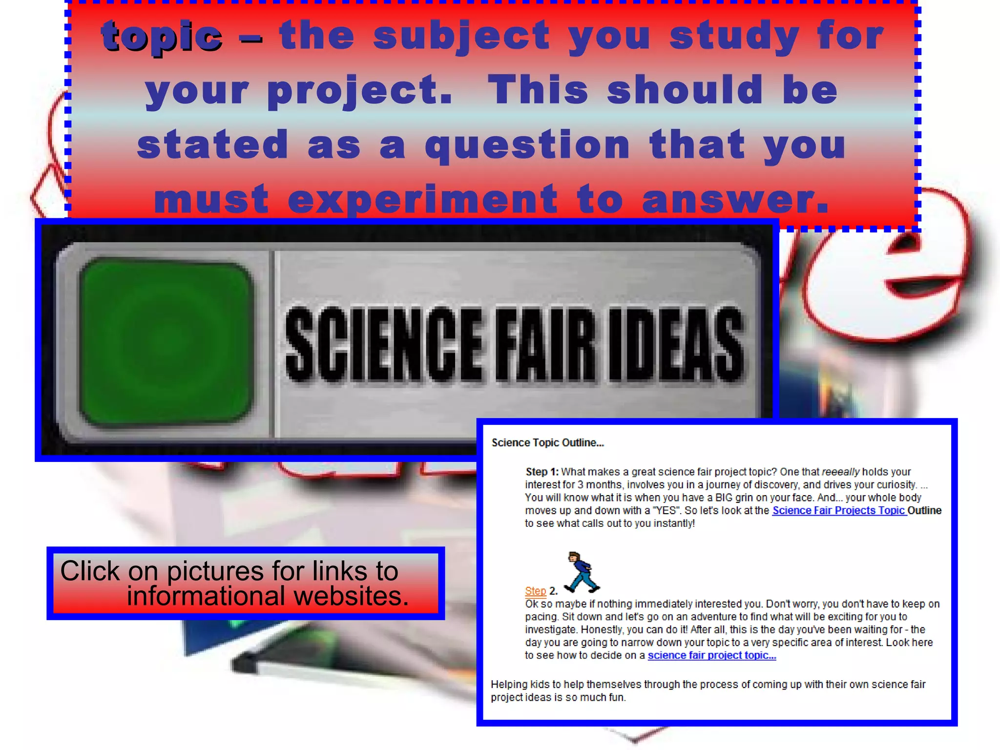 Science Fair Vocabulary | PPT
