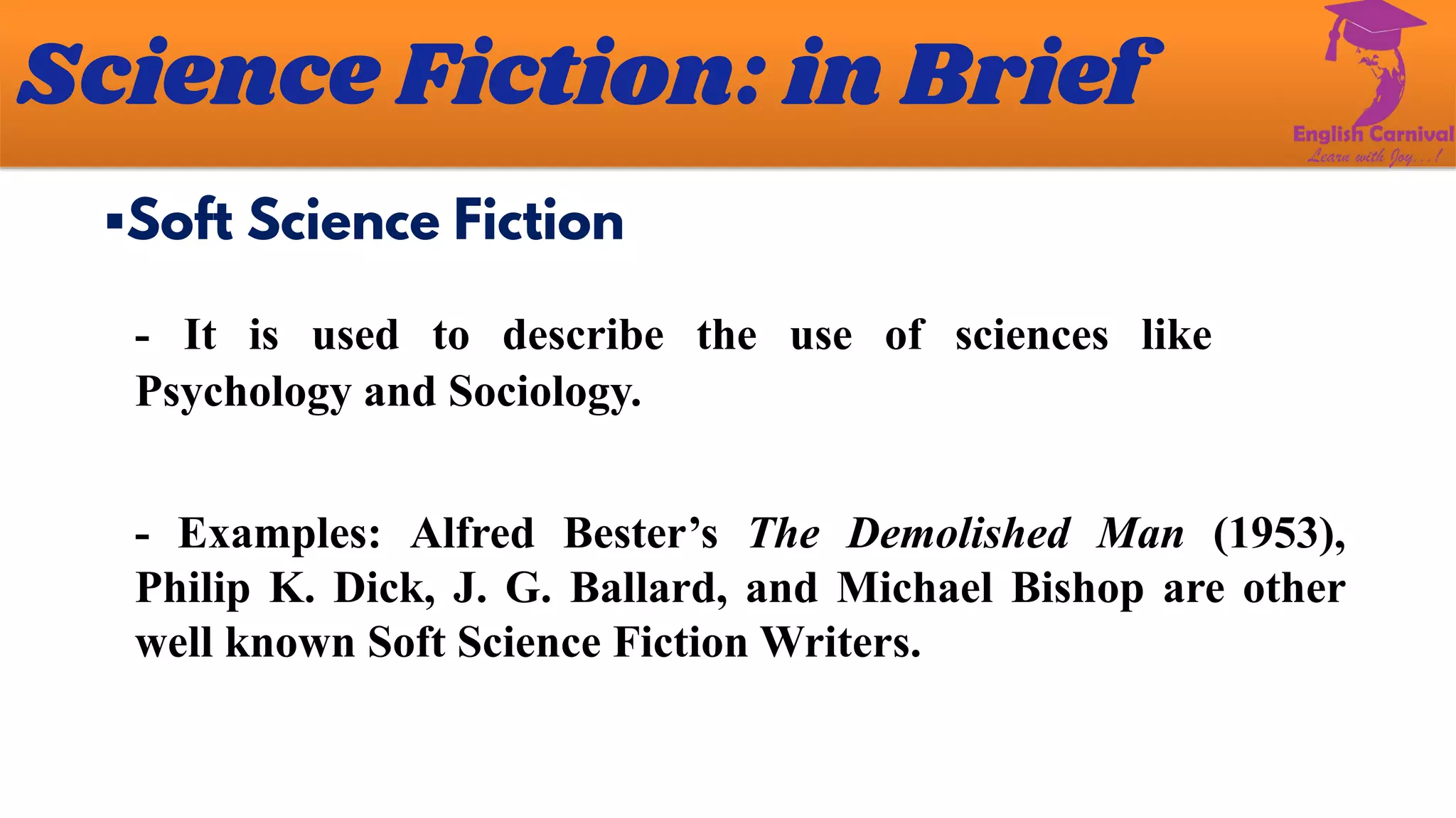 Science fiction: An Introduction | PPTX