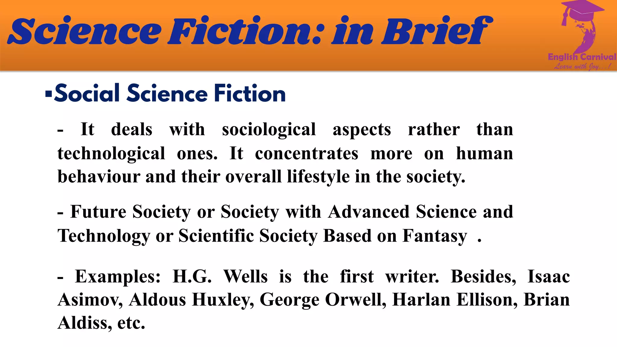 Science fiction: An Introduction | PPTX