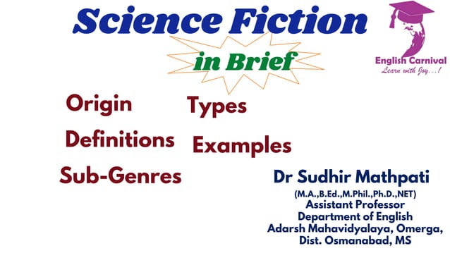 Science fiction: An Introduction | PPTX | Science Fiction | Genres