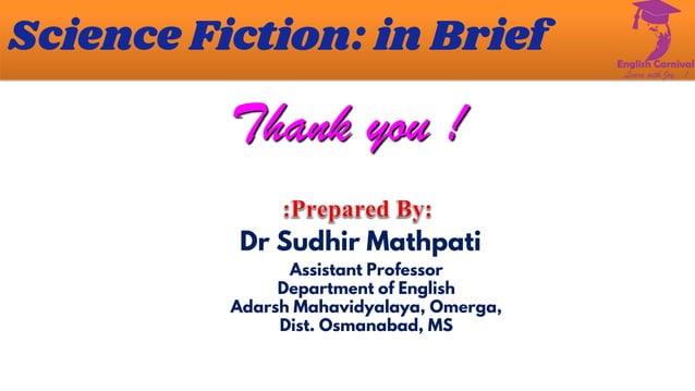 Science fiction: An Introduction | PPTX | Science Fiction | Genres