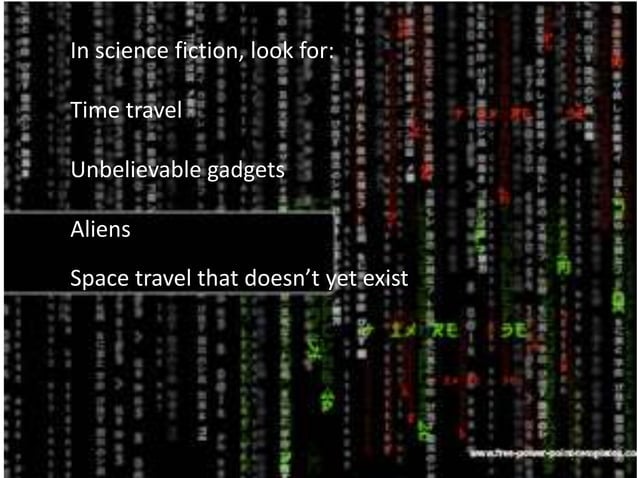 Science Fiction Genre | PPTX | Science Fiction | Genres