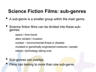 Science fiction genre fin | PPTX