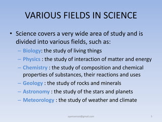 Science Form 1 (Chapter 1) | PPTX