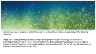 Science for sustainable development | PPTX