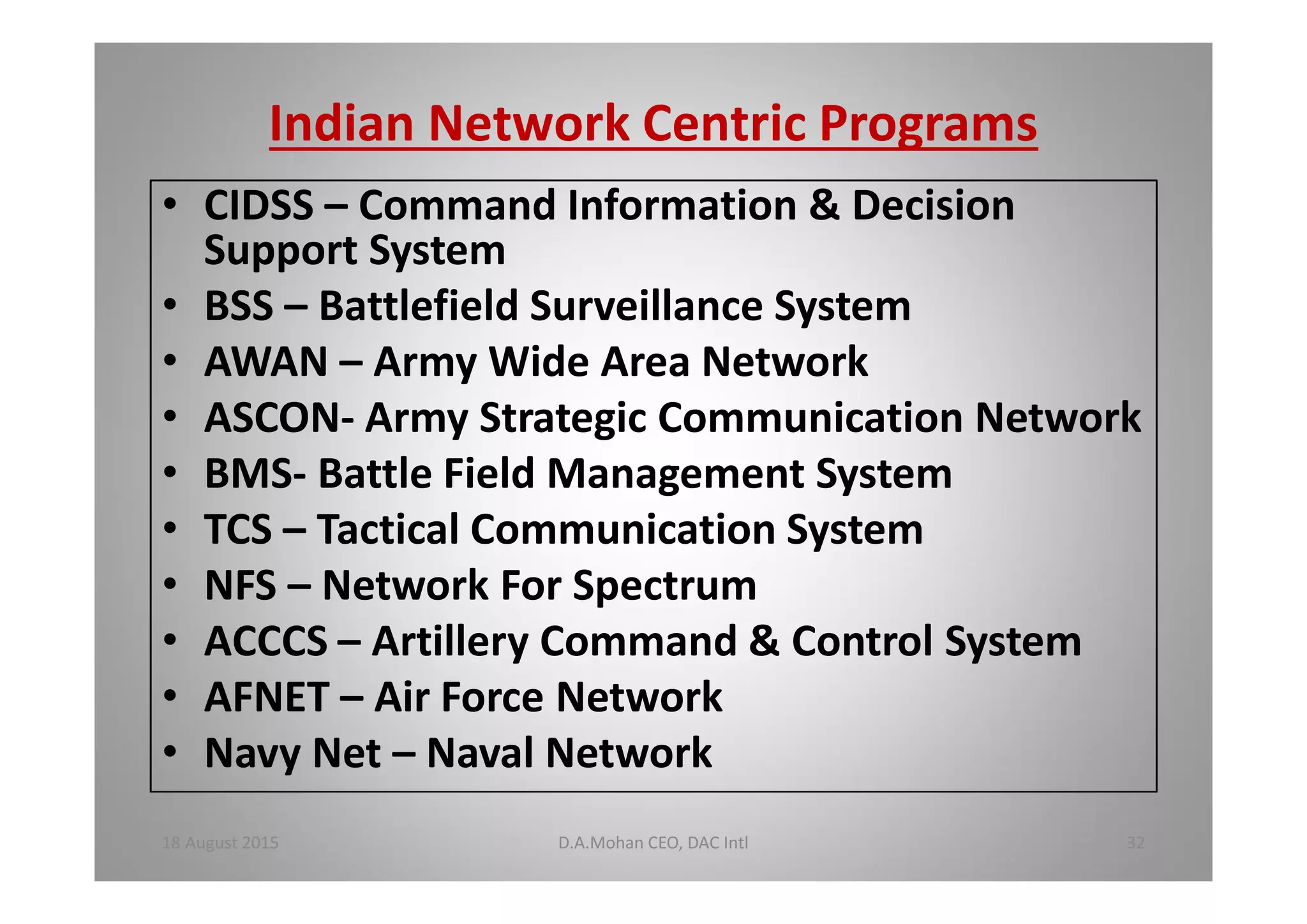Network Centric Warfare - An Introduction | PDF