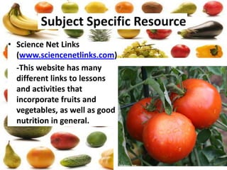 Fruits & vegetables | PPTX