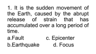 Science Grade 8 Earthquake and Fault Reviewer.pptx