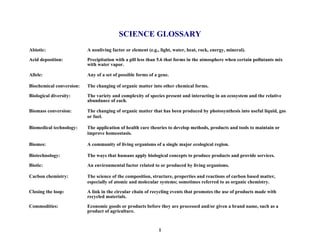 Science glossary | PPT
