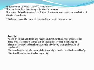 Science gravitation for class 9th | PPTX