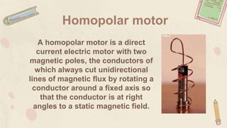 Homopolar Motor Science Fair Presentation