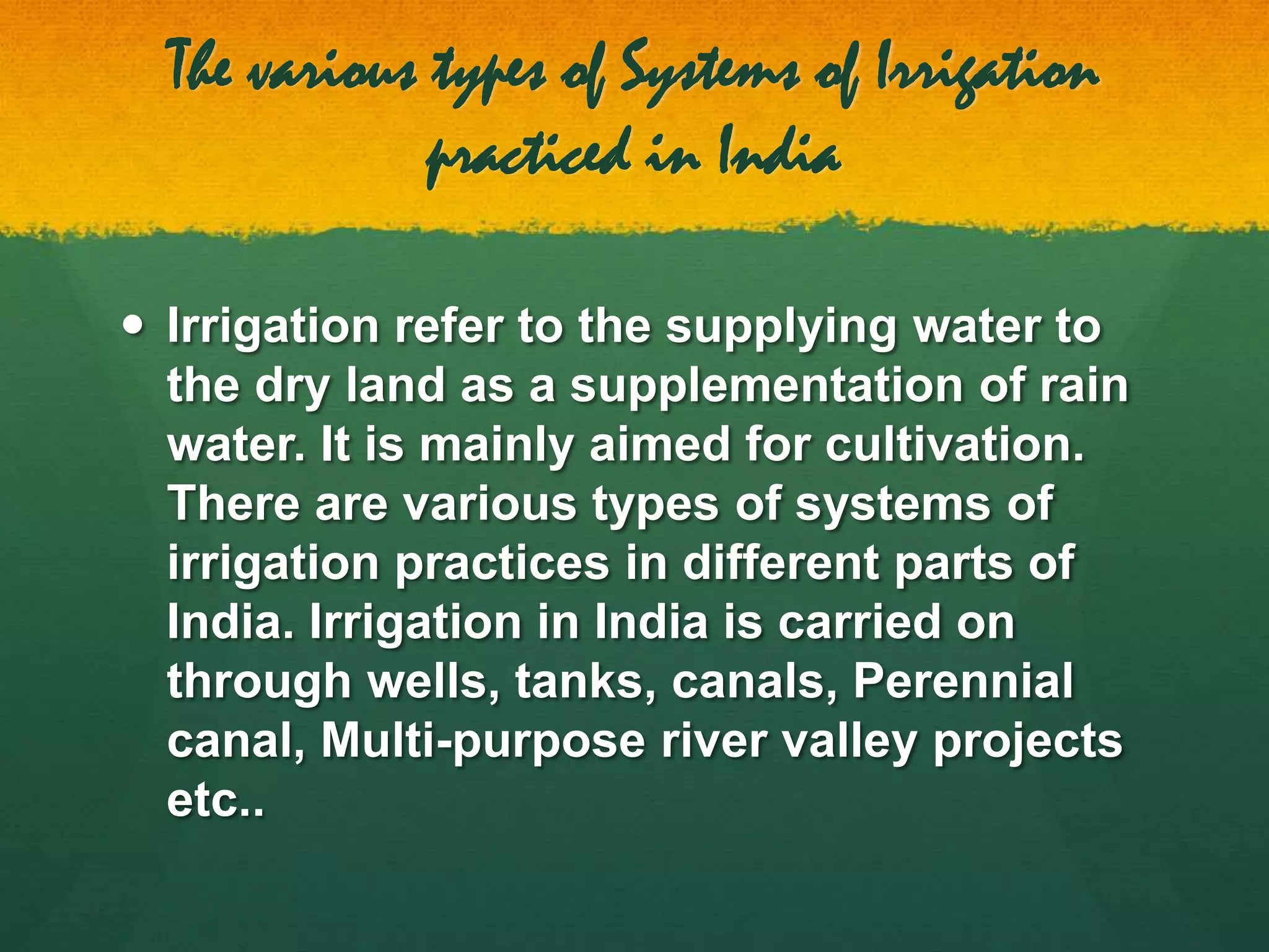 irrigation methods used in inca | PPT