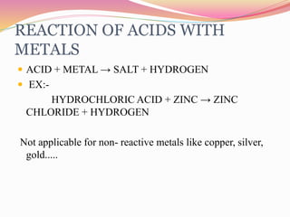 Acids, Bases & Salts | PPTX