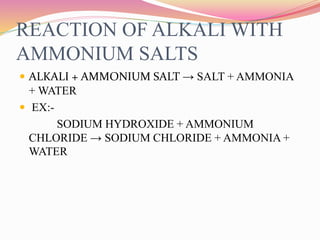 Acids, Bases & Salts | PPTX | Dental Health | Diseases and Conditions
