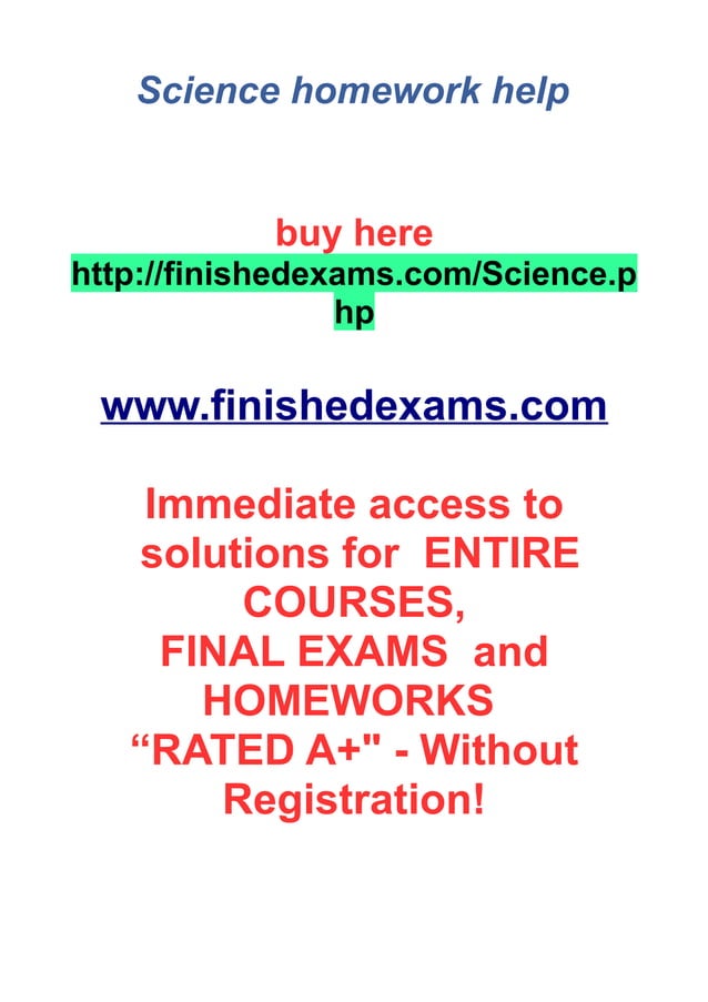 Science homework help | PDF