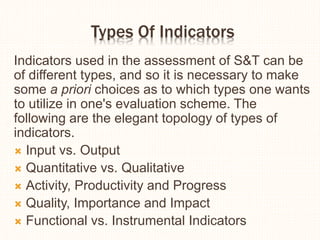Science Indicators & Mapping of Science by Aman Kr Kushwaha | PPTX