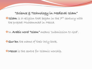 Science in medieval Islam | PPT