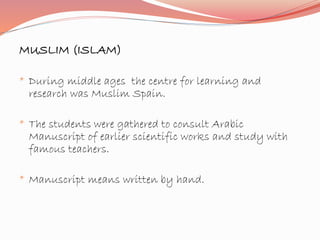 Science in medieval Islam | PPT