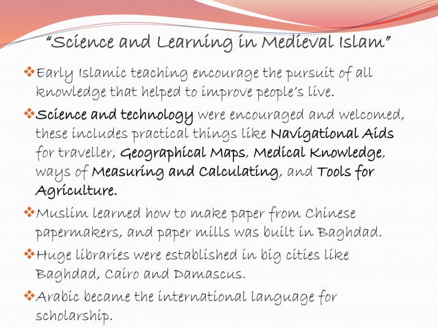 Science in medieval Islam | PPT