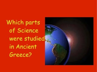 Science in the Ancient Greece | ODP