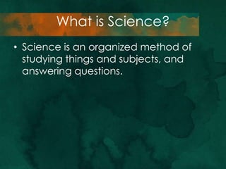 Science Introduction | PPTX