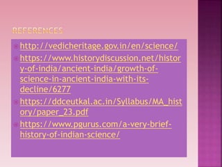 Science in vedic period | PPTX
